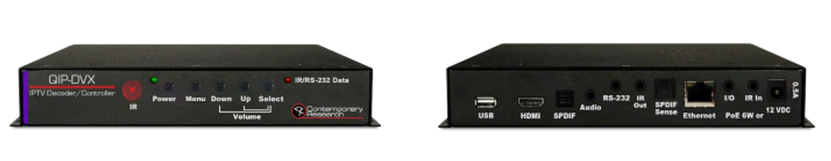 Contemporary Research QIP-DVX IPTV Decoder/Controller with Incorporated Display Control ...